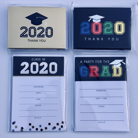 Hallmark | Party Supplies | 2 Invitations 40 Thank You Cards Class Of ...